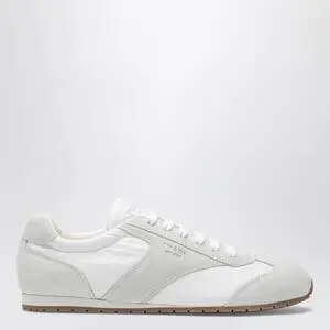 Prada Fabric And Suede Sneakers - White