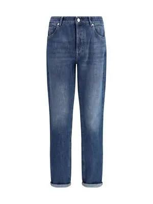 Brunello Cucinelli Cuffed Jeans - Blue