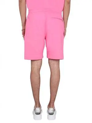 Alexander McQueen Bermuda Shorts With Graffiti Logo Print