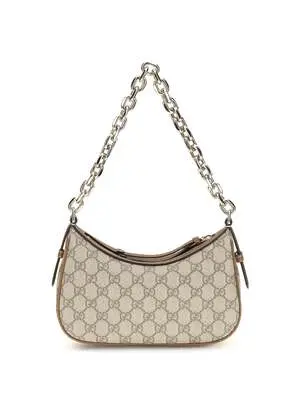 Gucci Small Gg Emblem Shoulder Bag - Cream