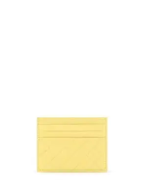 Bottega Veneta Leather Card Holder - Yellow