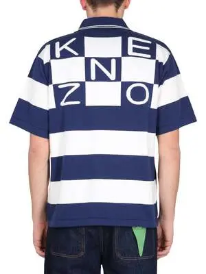 Kenzo Polo Shirt 'nautical Stripes - Blue