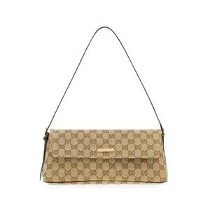 Gucci Gg Supreme Canvas Shoulder Bag - Cream