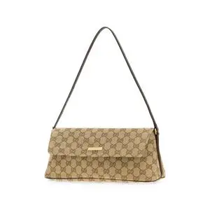 Gucci Gg Supreme Canvas Shoulder Bag - Cream
