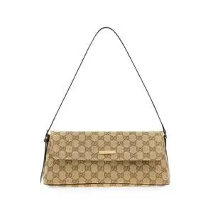 Gucci Gg Supreme Canvas Shoulder Bag - Cream