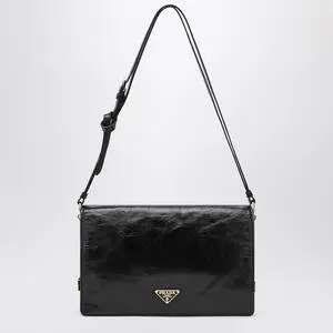Prada Medium Shoulder Bag In Leather - Black