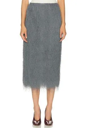 Dries Van Noten Sokna Midi Skirt - Gray