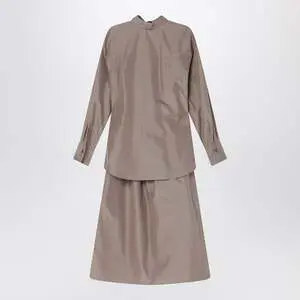 Fendi Cotton And Silk Chemisier Dress - Brown