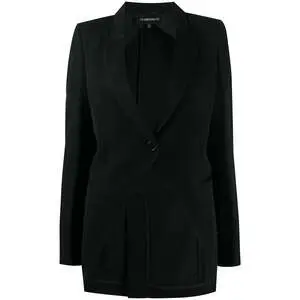 ANN DEMEULEMEESTER Cropped Blazer - Black