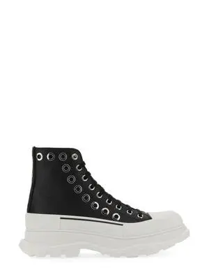 Alexander McQueen Joey Sneaker With Eyelets - Black