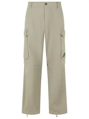 C.P. COMPANY Cargo' Beige Cotton Pants - Cream