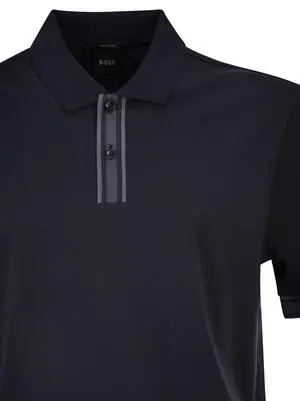 BOSS Cotton Polo Shirt With Contrast Placket