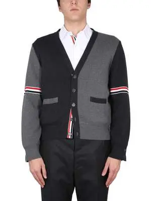 Thom Browne V-neck Cardigan - Gray