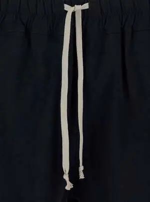 Rick Owens One-piece Swimsuit With Elastic Waist And Drawstring In Black Tech Fabric For - Multicolor