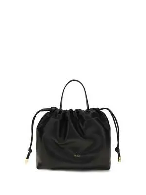 Chloé Icons Leather Chain Shoulder Bag - Black