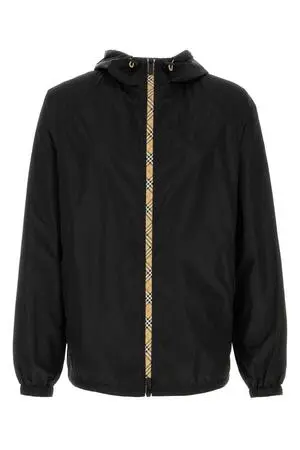 Burberry Black Nylon Windbreaker - Cream