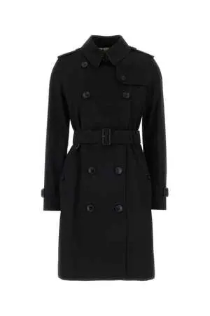 Burberry Gabardine Trench Coat - Black
