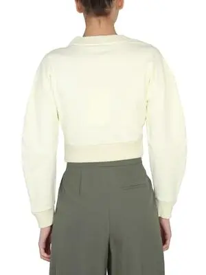 Alexander McQueen Cropped Sweatshirt - Cream