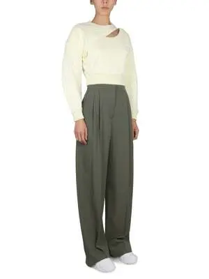 Alexander McQueen Cropped Sweatshirt - Cream