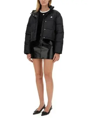 COURREGES Down Jacket With Logo