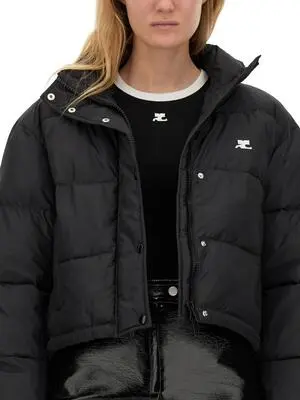 COURREGES Down Jacket With Logo