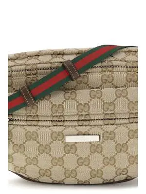 Gucci Small Gg Canvas Tag Shoulder Bag - Cream