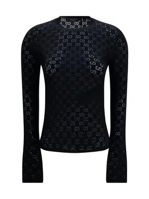 Gucci Gg Dévoré Cotton T-shirt - Black