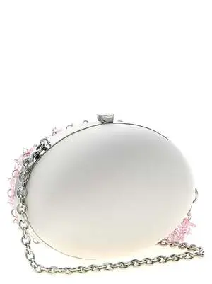SELF-PORTRAIT Crystal Chain Clutch - Pink