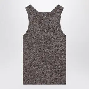 Prada Ribbed Tank Top With /brown Pattern