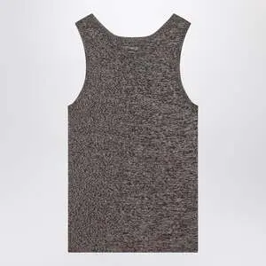 Prada Ribbed Tank Top With /brown Pattern