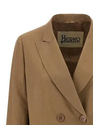 Herno Micro Sequin Blazer - Cream