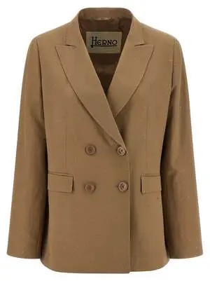 Herno Micro Sequin Blazer - Cream