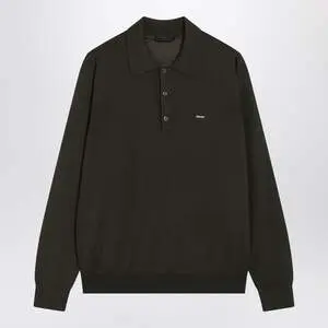 Prada Military Combed Wool Polo Shirt - Green