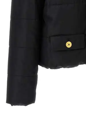 Moschino Padded Logo Button Down Jacket