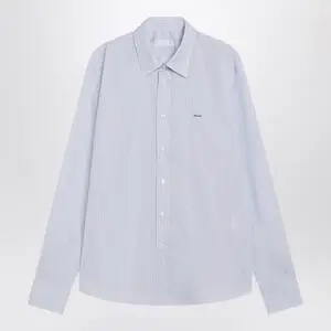 Prada Striped Cotton Poplin Shirt - Blue