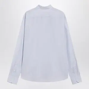 Prada Striped Cotton Poplin Shirt - Blue