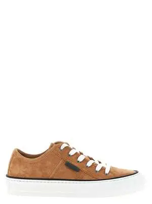 Brunello Cucinelli Shiny Tab' Sneakers - Brown