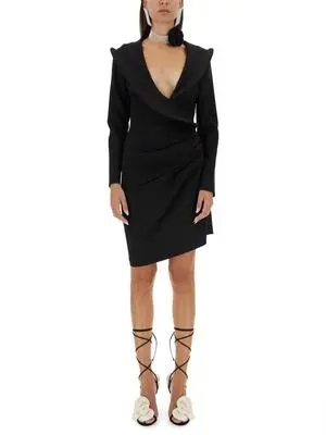 Magda Butrym Sculptural Mini Dress - Black
