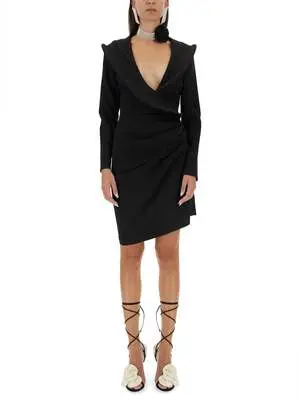 Magda Butrym Sculptural Mini Dress - Black