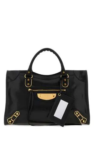 Balenciaga Leather Medium Le City Uptown Handbag - Black