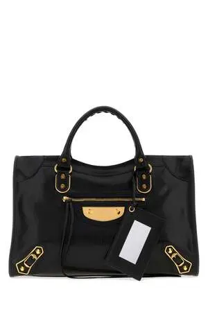 Balenciaga Leather Medium Le City Uptown Handbag - Black