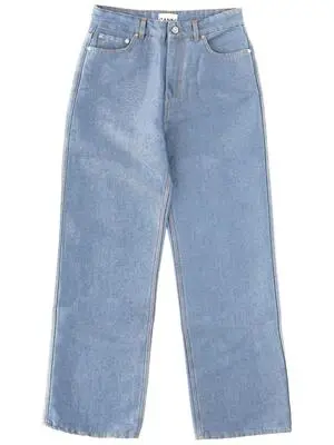 GANNI Cotton Denim Jeans - Blue