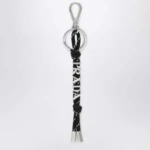 Prada Speedrock Key Holder In Ribbon - Black