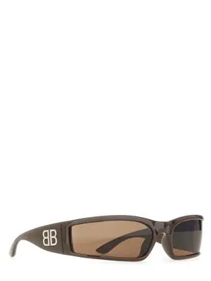 Balenciaga Sunset Rectangle Sunglasses - Brown