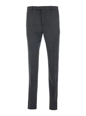 Gucci Grey Tailored Trousers With Belt Loops In Wool - Multicolor