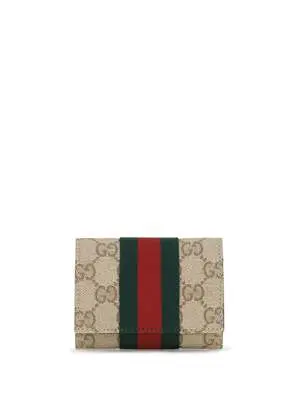 Gucci Web Bi-fold Card Holder - Cream