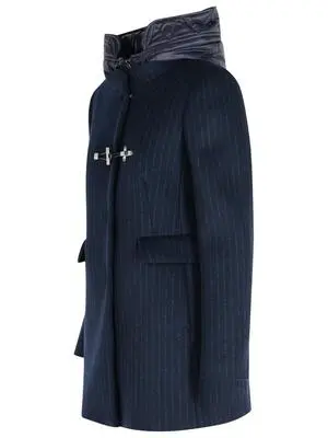 FAY Navy Wool Blend Coat