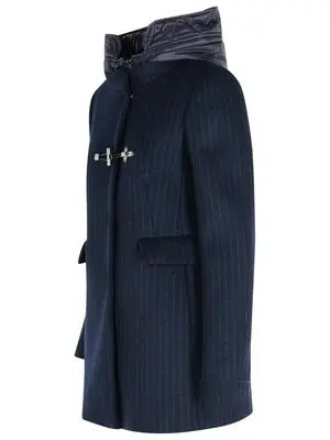 FAY Wool Blend Coat - Blue