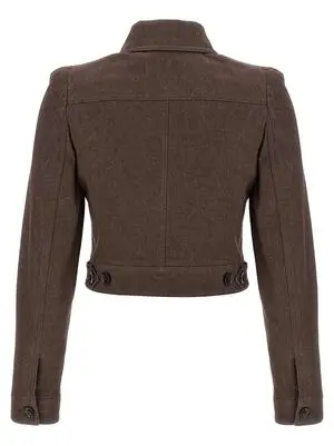 Max Mara Carpa Cotton Denim Effect Blazer