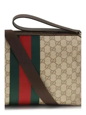 Gucci Medium Gg Shoulder Bag With Web Stripe